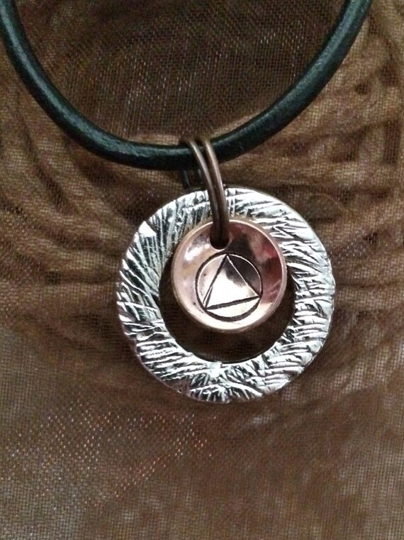 Sobriety Necklace Recovery Jewelry by BraceletsbyLinda on Etsy