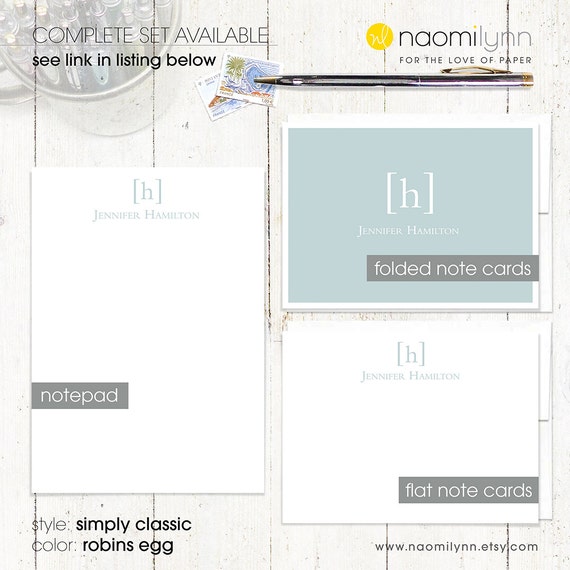 personalized notePAD SIMPLY CLASSIC MONOGRAM by naomilynn