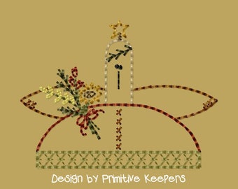 Primitive Machine Embroidery Design-Snow by PrimitiveKeepers