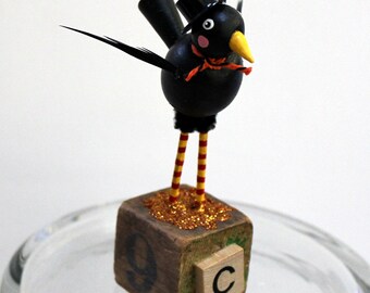 Crow with top hat | Etsy