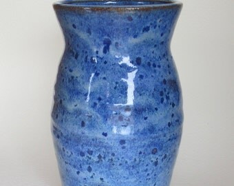 Blue stoneware vase | Etsy