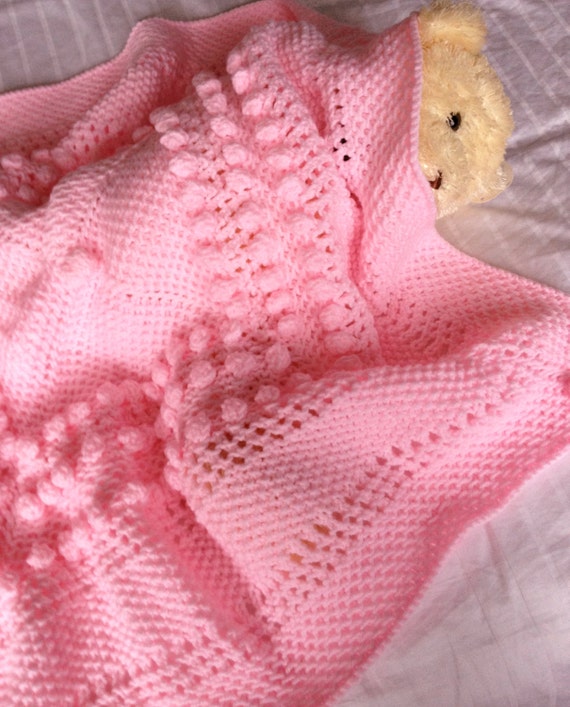 CHERRY BLOSSOM baby blanket knitting pattern