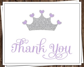 Crown thank you card | Etsy
