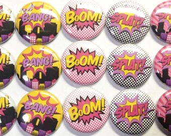 Unique superhero button related items | Etsy