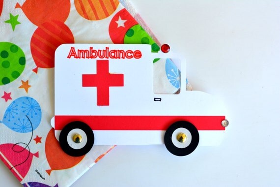 Ambulance craft kit for kids birthday party favor decoration