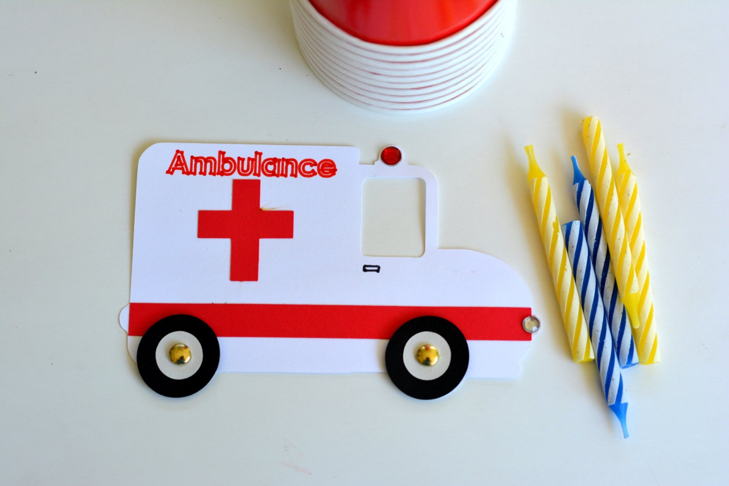 Ambulance craft kit for kids birthday party favor decoration