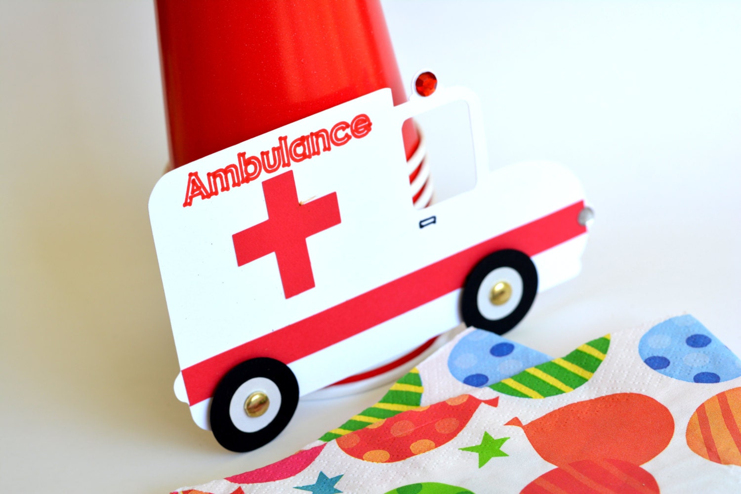 Ambulance craft kit for kids birthday party favor decoration