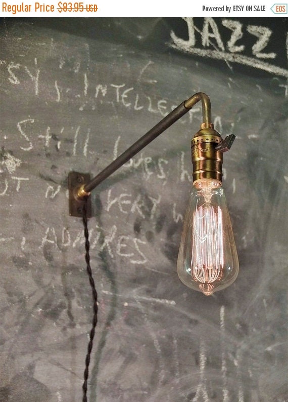 ON SALE Vintage Industrial Wall Mount Light Machine by DWVintage