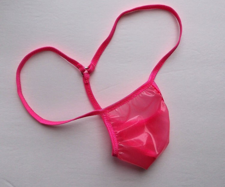 Mens LATEX RUBBER G String Thong Second by somethingwildincali
