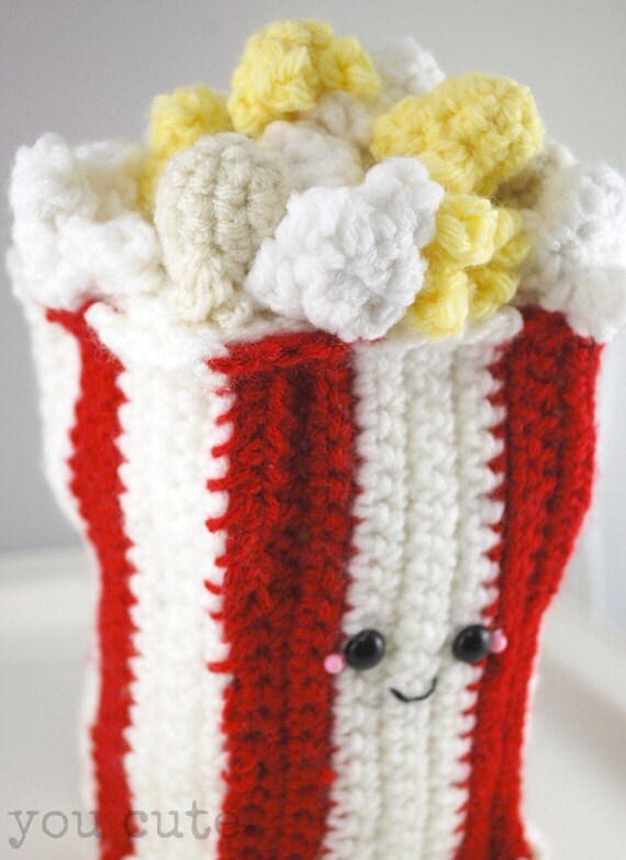 CROCHET PATTERN Amigurumi Bag of Popcorn by youcute on Etsy