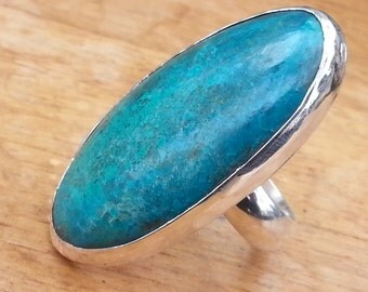 Chrysocolla jewelry | Etsy