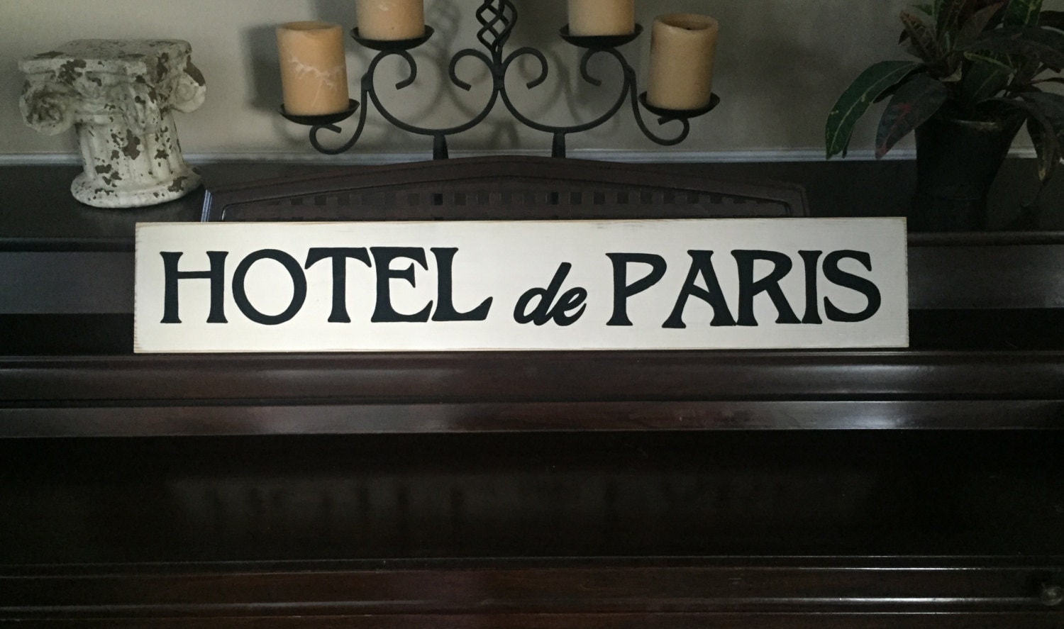 HOTEL de PARIS French Country Sign Plaque Wall Decor Apartment