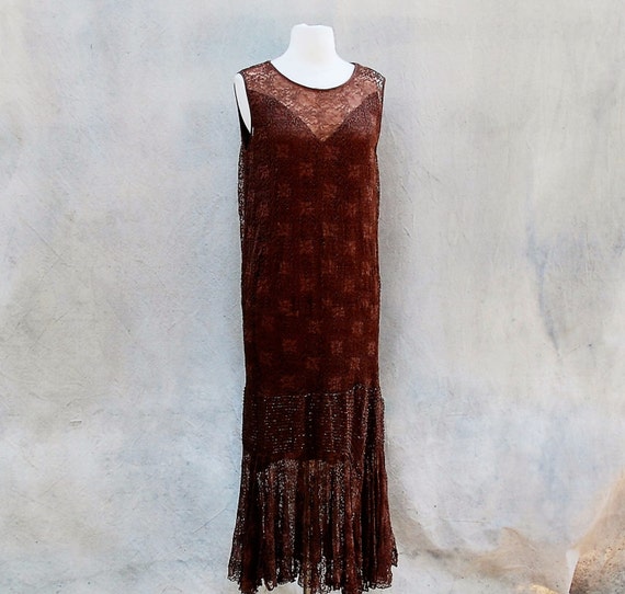 Antique 20s deco flapper dress roaring 20s by circa1955vintage