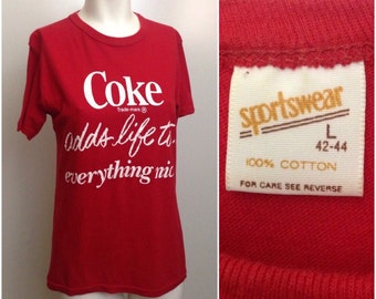 Vintage coke tee | Etsy