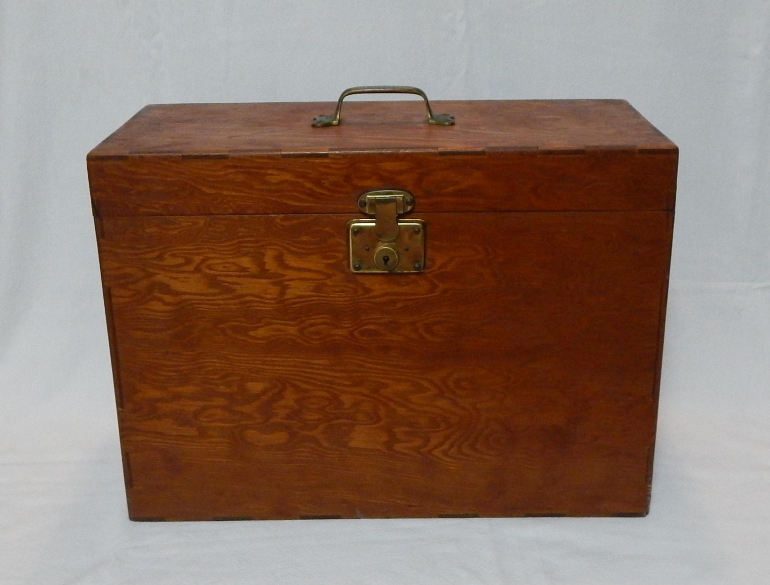 World War II Military U.S. Naval Machinist Wood Lock Box & Key Pearl ...