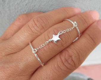 Tiny star ring | Etsy