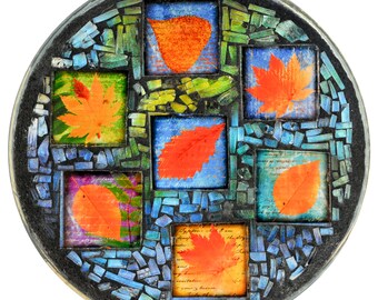 Mosaic leaves | Etsy
