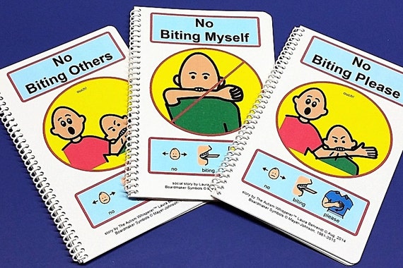 No Biting Autism Social Story Stop Biting Others or Stop