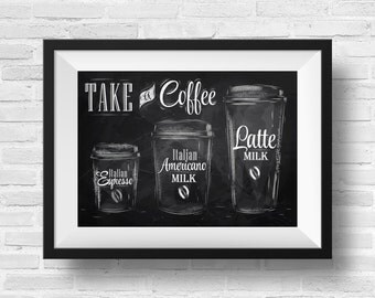 Coffee chalkboard | Etsy