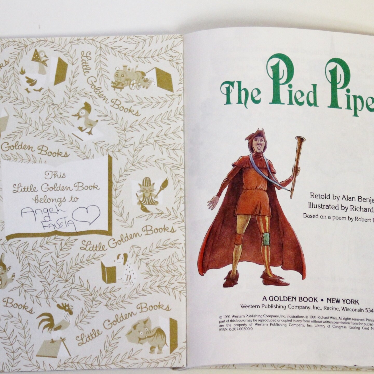 A Little Golden Book: The Pied Piper Book Story Book Fairy