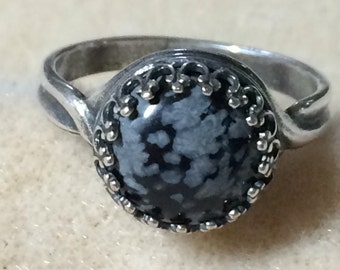 Obsidian rings | Etsy