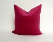 Items similar to raspberry velvet pillow case // raspberry pink velvet ...