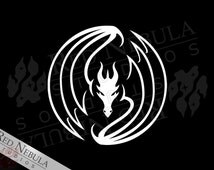 Unique dragon window decal related items | Etsy