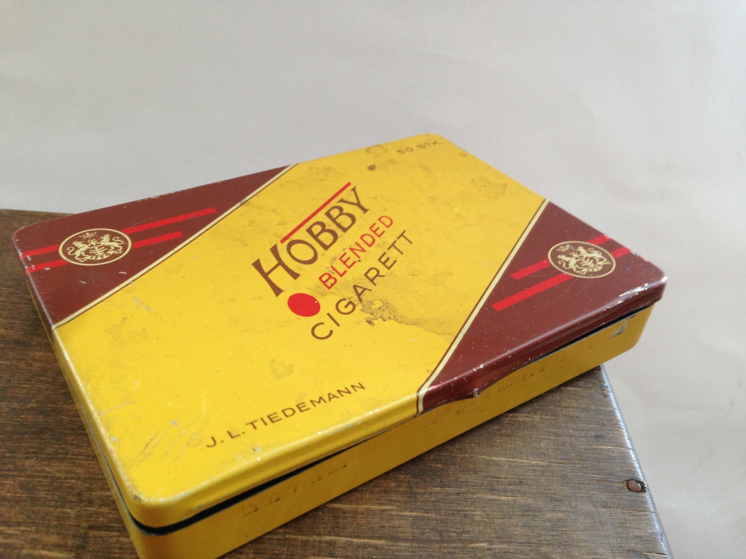 Vintage tobacco tin box Hobby blend Old Tobacco container Vintage ...