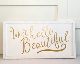 Items similar to Custom Hand Painted You Are Beautiful With Flowers ...