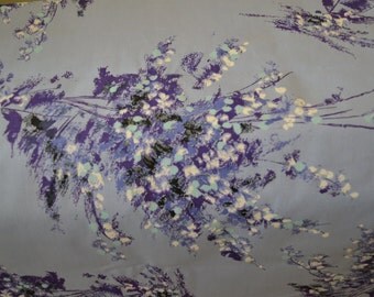 Lilac floral fabric | Etsy