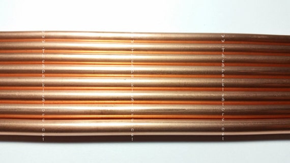 Items similar to Copper tubing, seamless, hard copper 12" long 2.9mm ...