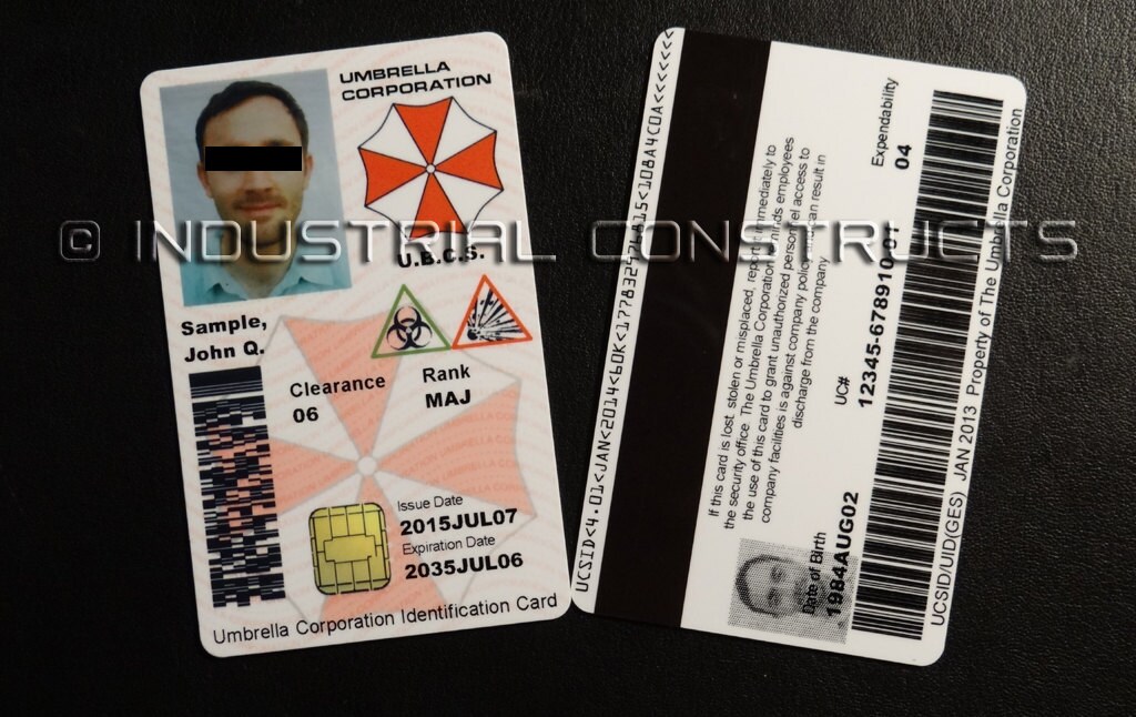 Custom Umbrella Corporation CAC Style ID Card / Badge