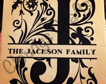 Items similar to 6x6 Monogram Tile on Etsy