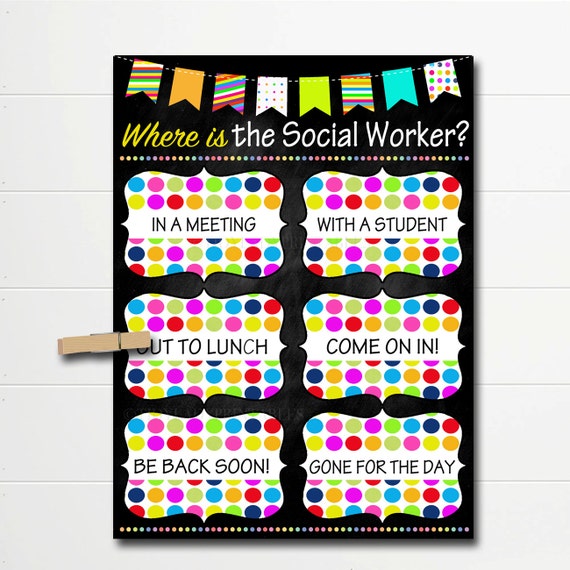 Social Worker Door Sign Social Worker Gifts Office Door