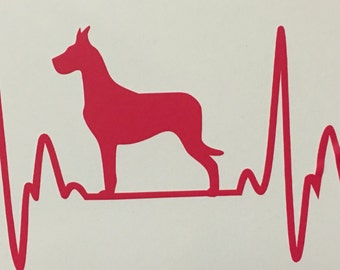 Great dane decal | Etsy