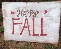 Popular items for happy fall sign on Etsy