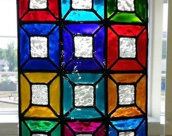 Faux stained glass | Etsy