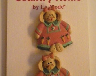 Bunny buttons | Etsy