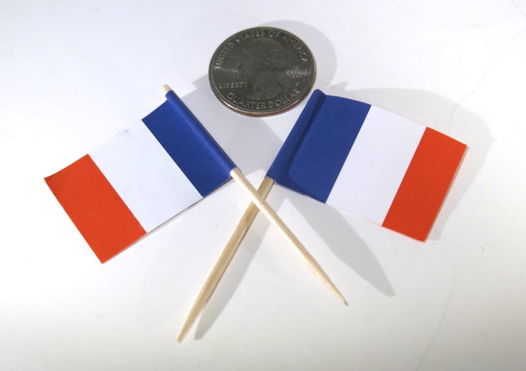 50pc France flag tooth pick / cake topper D47 by BeautymeFashion
