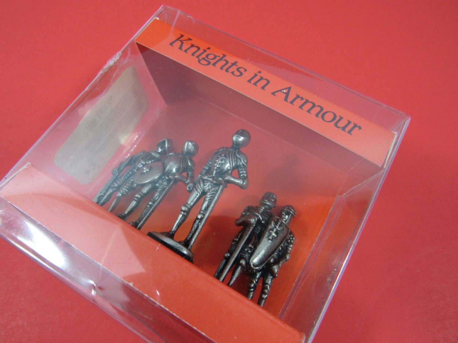 Vintage Pewter Miniature Knights in Armour Medieval Series