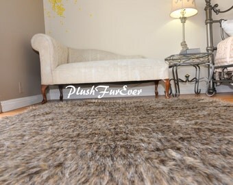 Faux fur rug | Etsy