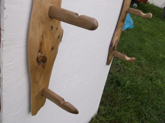 Fishing Rod Holder Natural Driftwood fishing pole rack Fly