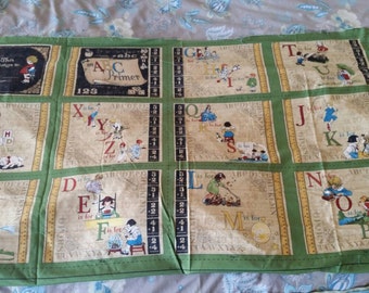 Abc fabric panel | Etsy