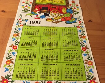1981 calendar | Etsy