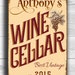 CUSTOM WINE CELLAR Sign Personalized Wine Cellar Sign