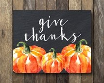 Unique give thanks sign related items | Etsy