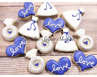 Diamond ring cookies | Etsy