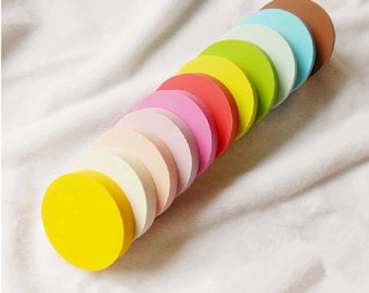 Items similar to Rubber Stamp Carving Blocks (5 Round and colored) for ...