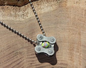 Recycled Bike Chain Keychain by UpcycledWearables on Etsy