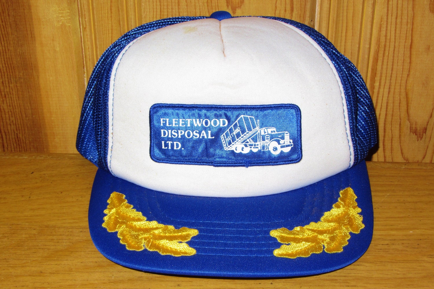 FLEETWOOD DISPOSAL Ltd. Original Vintage 80s Blue Mesh Trucker Snapback ...